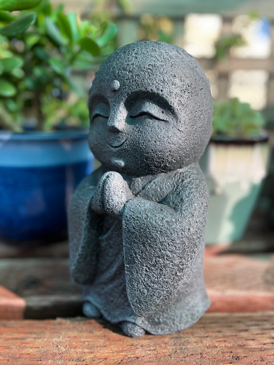 Standing Namaste Jizo Monk 10" – Routes Gallery