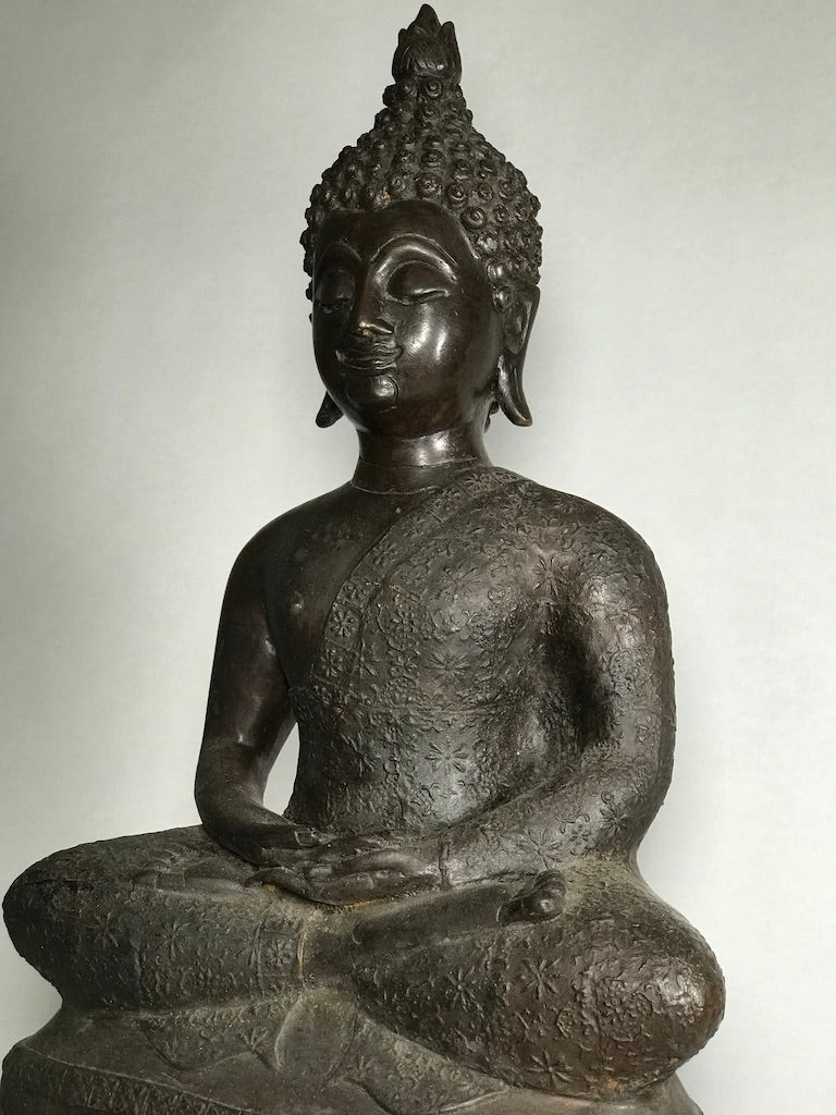 Brass Meditating Dhyana Buddha Statue 16" – Routes Gallery Inc
