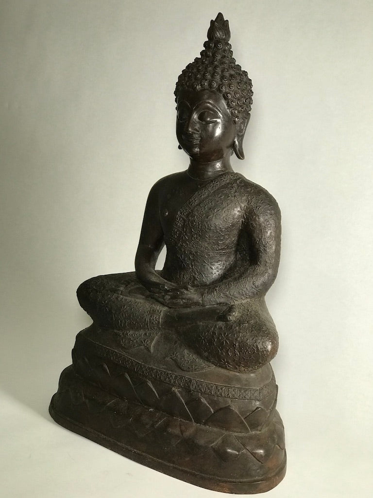 Brass Meditating Dhyana Buddha Statue 16" – Routes Gallery Inc