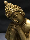 Brass Relaxing Buddha Statue 4" – Routes Gallery Inc